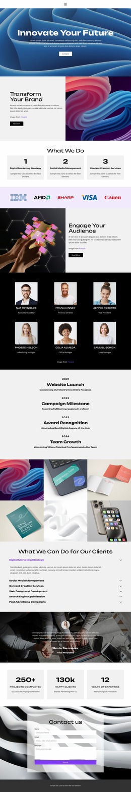 Redefine Brand Identity - Website Mockup by Nicepage