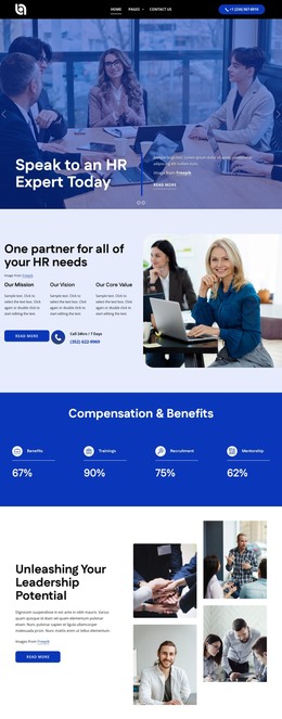 HR outsourcing services One Page Template