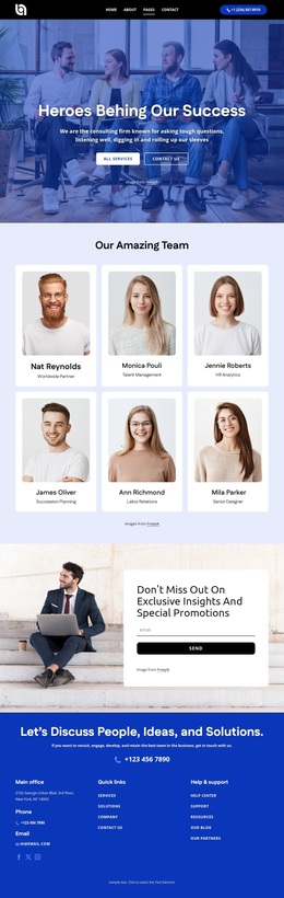 Team Page Templates | Nicepage