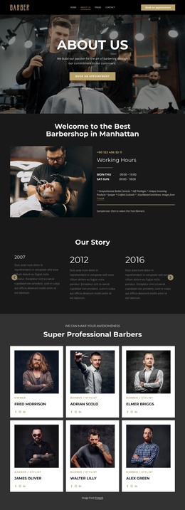 We are professional barbers - HTML Template by Nicepage