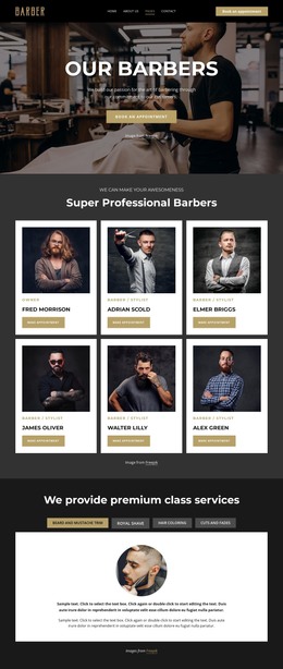 Best barbers Html Code Example