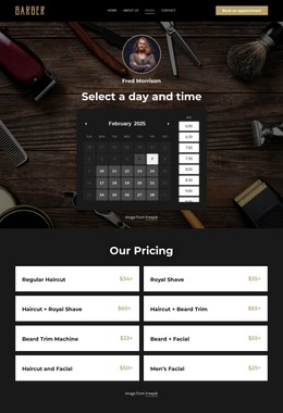 Select a day and time - HTML Template by Nicepage