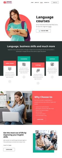 Courses CSS Templates | Nicepage