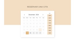 Calendario con forma - Plantilla HTML por Nicepage