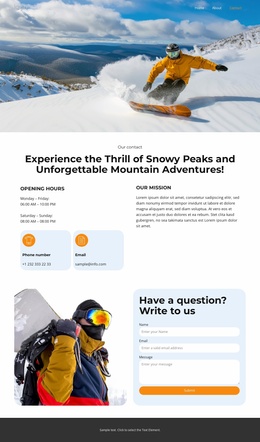 Mountain advanture travel - Website Template by Nicepage