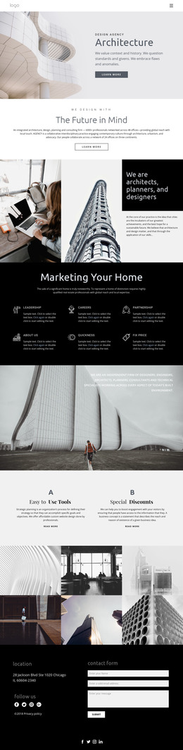 Constructive architecture - HTML Template by Nicepage