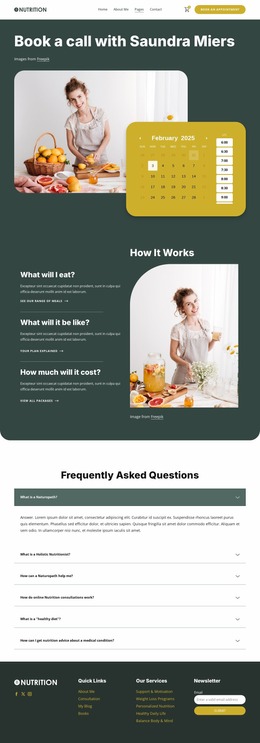 Calendar & Booking Website Mockups | Nicepage