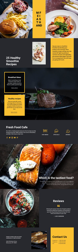 Smoothie Recipes - HTML5 Template by Nicepage
