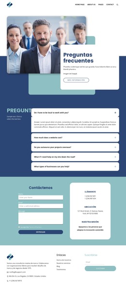Pagina de preguntas frecuentes Plantillas HTML | Nicepage