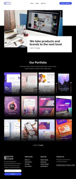 Amazing portfolio - CSS Template by Nicepage