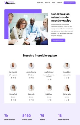 Conozca a los miembros de nuestro equipo - Creador de sitios web HTML por Nicepage