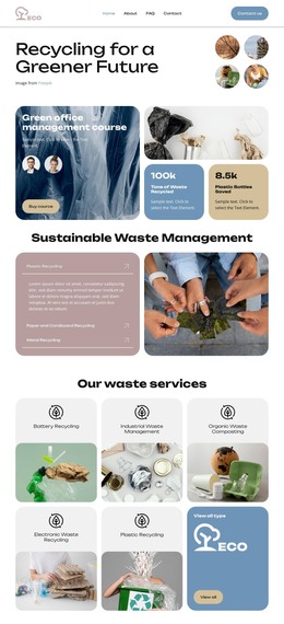 Recycling Today for Tomorrow - Website Template by Nicepage