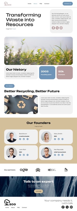 Sustainable Waste Management - Template by Nicepage