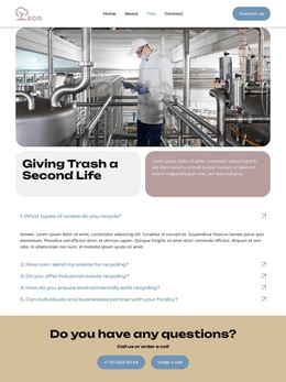 Reduce, Reuse, Recycle - Html Code Example by Nicepage