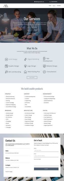 Creative design studio services - Website Template by Nicepage