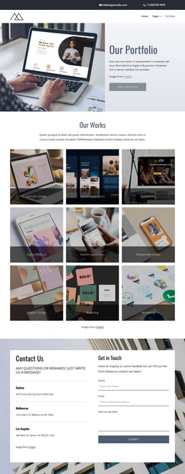 Creative studio works - HTML Template by Nicepage