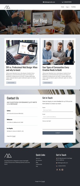 Blog Page Website Designs | Nicepage