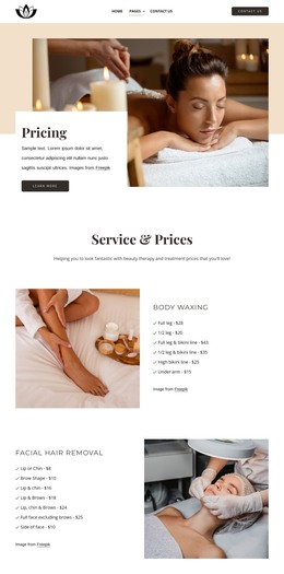Service And Pricing Css Template By Nicepage 