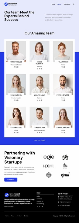 120 Team Page Website Templates | Nicepage