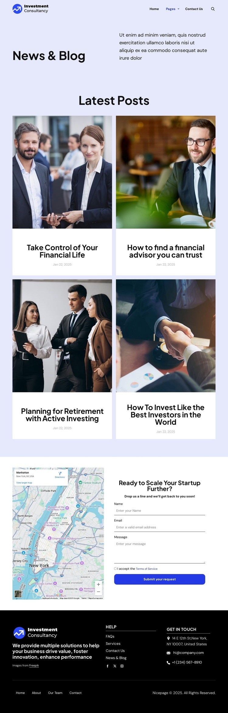 News and blog - Homepage Design by Nicepage