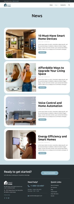 Make smart home project - Homepage Design by Nicepage
