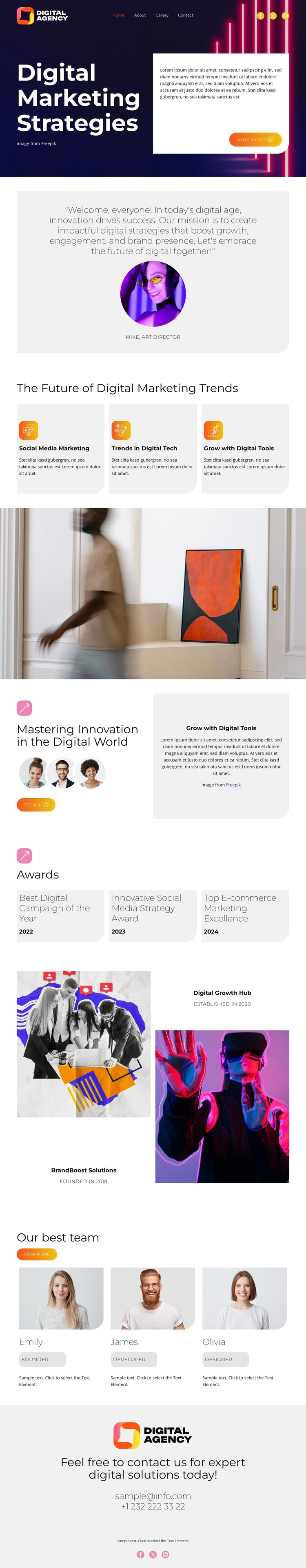 Digital Marketing Strategies - HTML Template by Nicepage