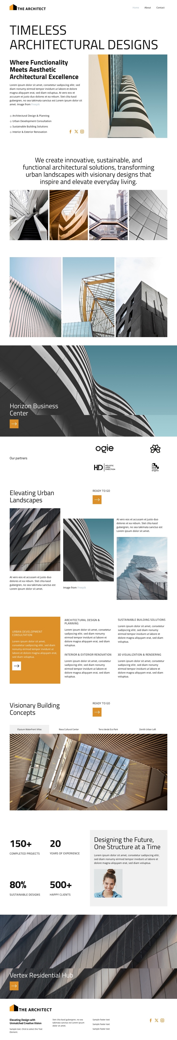 Redefining Modern Spaces - One Page Template by Nicepage