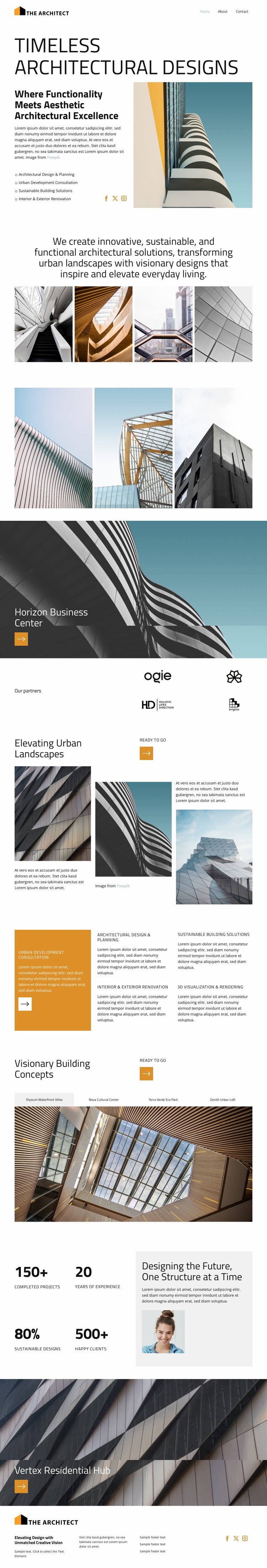 Redefining Modern Spaces - Website Mockup by Nicepage