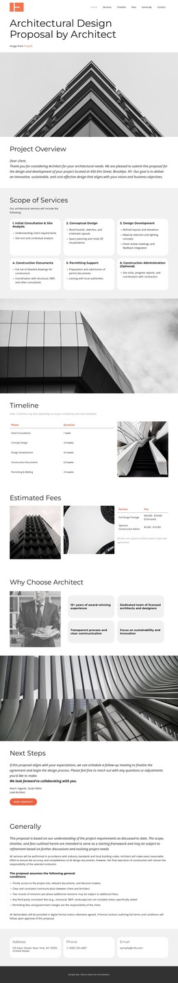 Global modern architecture - HTML Template by Nicepage