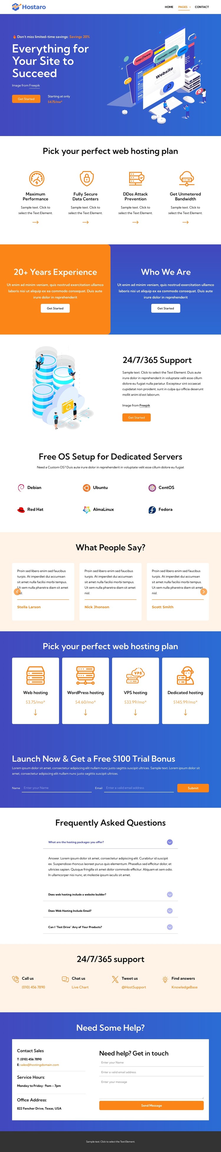 Powerful hosting - CSS Template by Nicepage