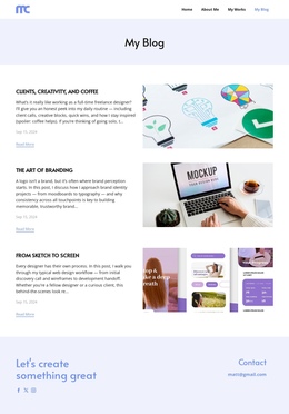 Blogger One Page Templates | Nicepage