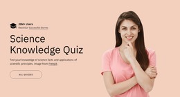 Science knowledge quiz - Template by Nicepage