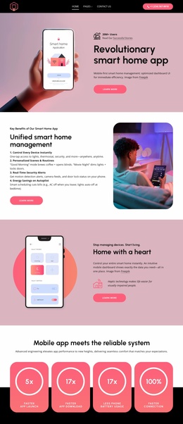 Revolutionary smart home app - Website Template by Nicepage