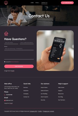 Tech-powered home control - HTML Template by Nicepage