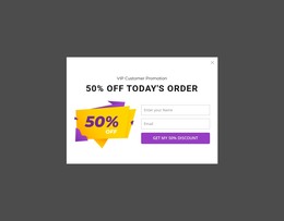 50% off offer - HTML Template by Nicepage