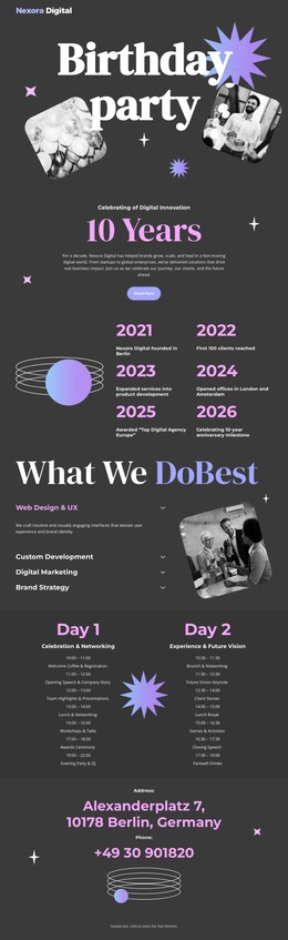 Birthday HTML Templates | Nicepage