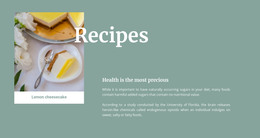 Recipe Website Templates