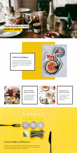 Cook your favorite food - Web Page Design by Nicepage