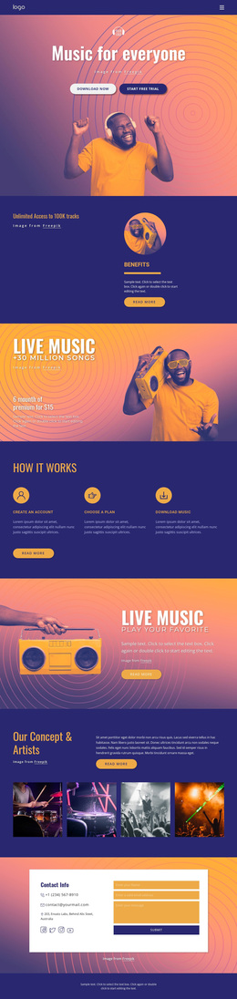140 Music & Entertainment Templates | Nicepage