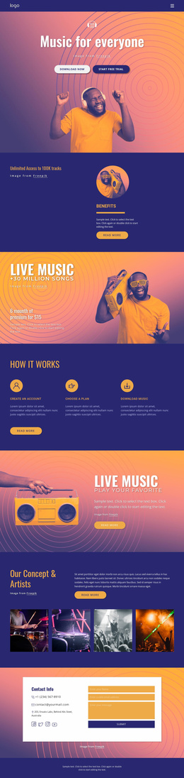 Radio Website Templates | Nicepage