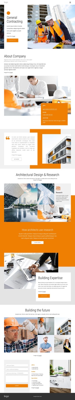 230 Architecture & Building One Page Templates | Nicepage
