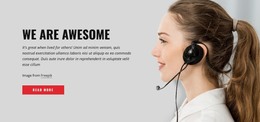 Awesome support Web Page Design