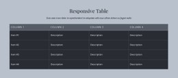 Table CSS Templates | Nicepage
