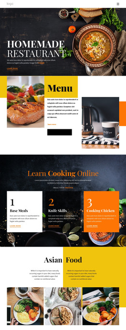Better than home food - Website Template by Nicepage