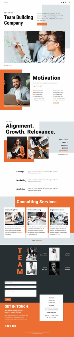 Team Website Templates