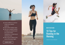 10 Tips for running - Website Design by Nicepage