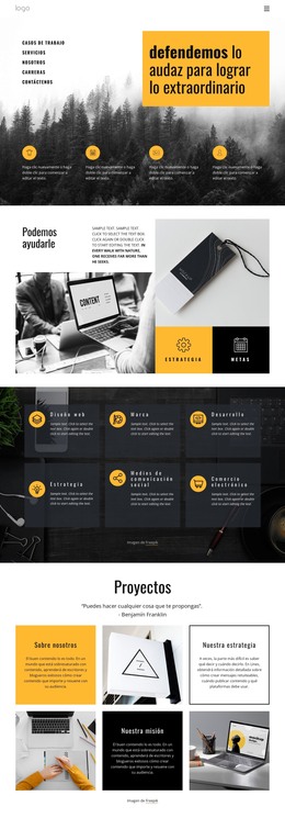 Proyectos extraordinarios para gente corriente - Plantilla HTML por ...