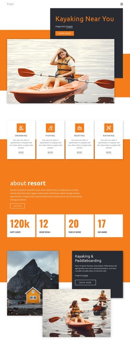 Canoeing and kayaking - HTML Template by Nicepage